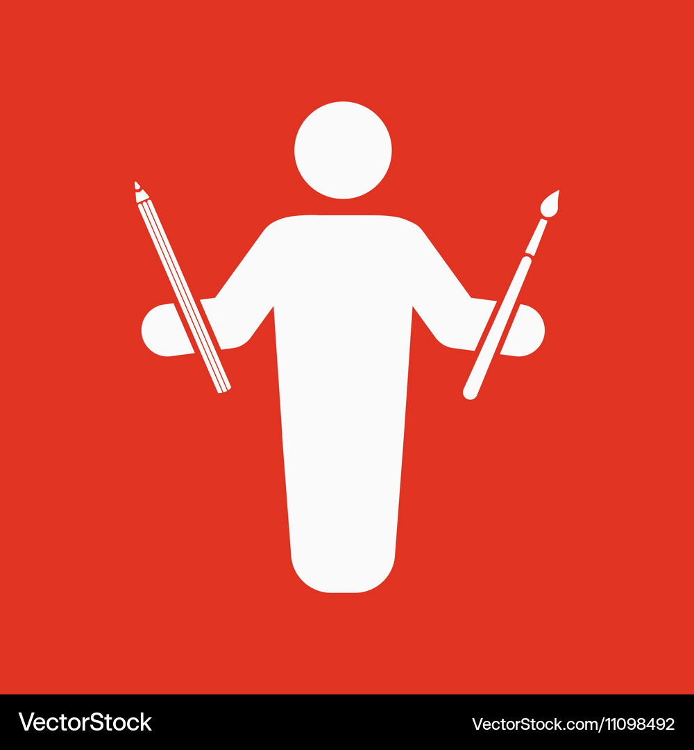 Painter avatar icon artist and craftsman Vector Image