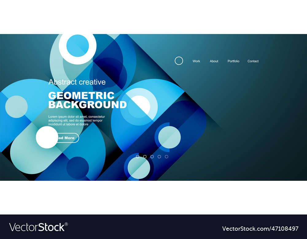 Abstract technology landing page background with Vector Image
