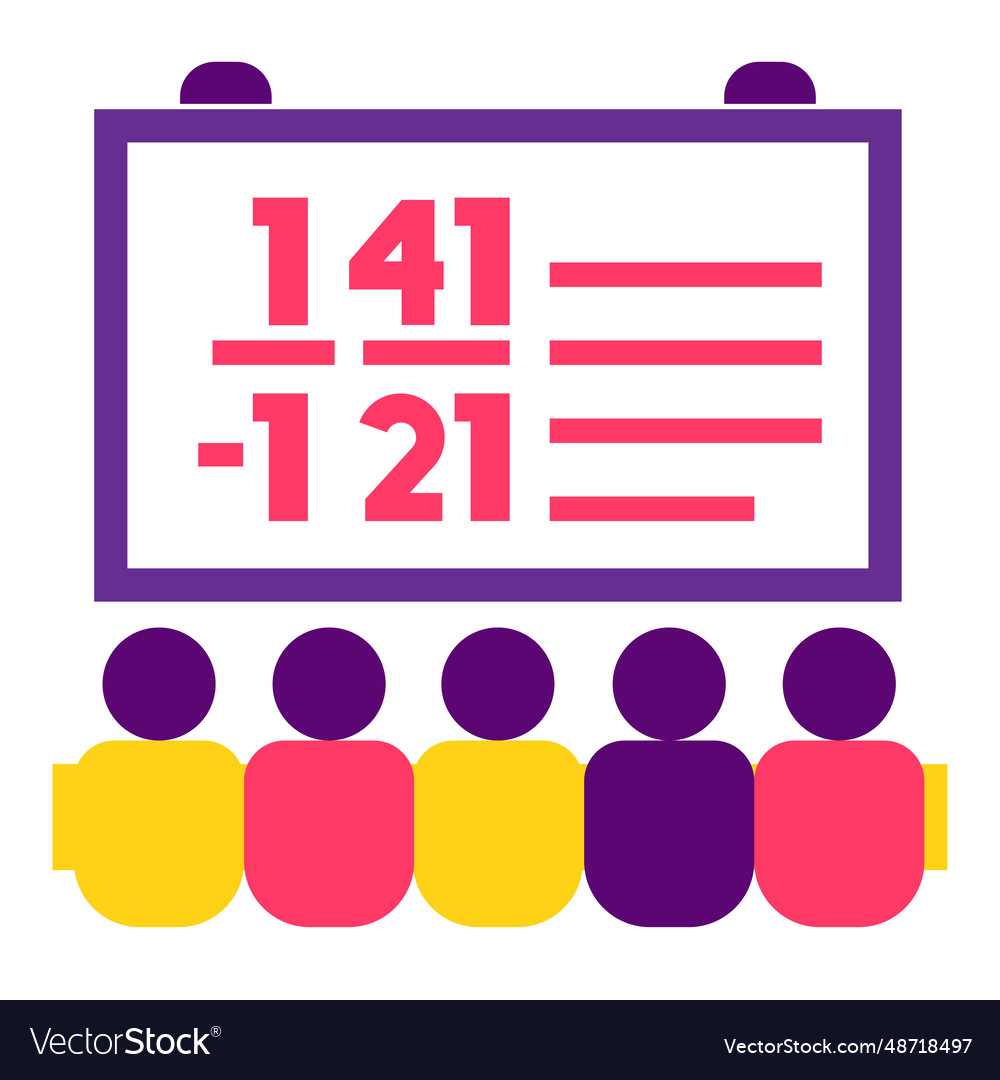 Classroom flat icon Royalty Free Vector Image - VectorStock