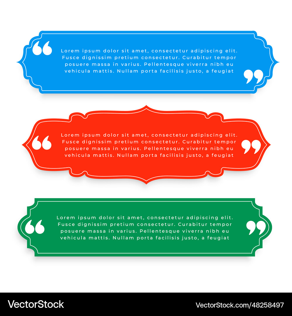 Collection of double inverted comma mark Vector Image