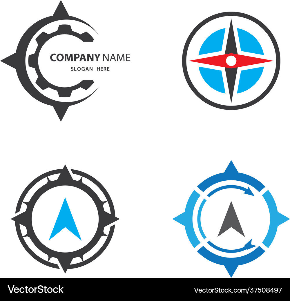 Compass logo images Royalty Free Vector Image - VectorStock