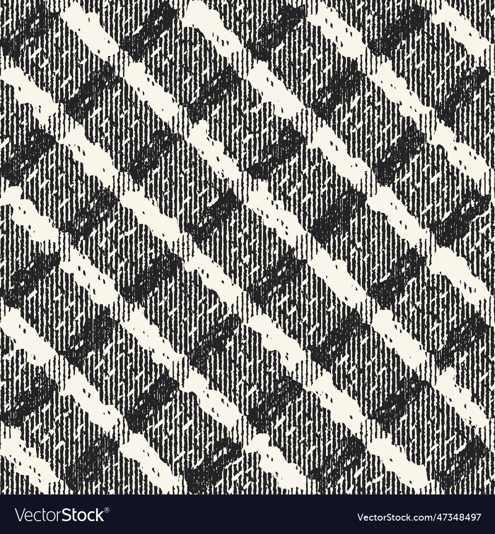 Distressed mottled textured checked pattern Vector Image