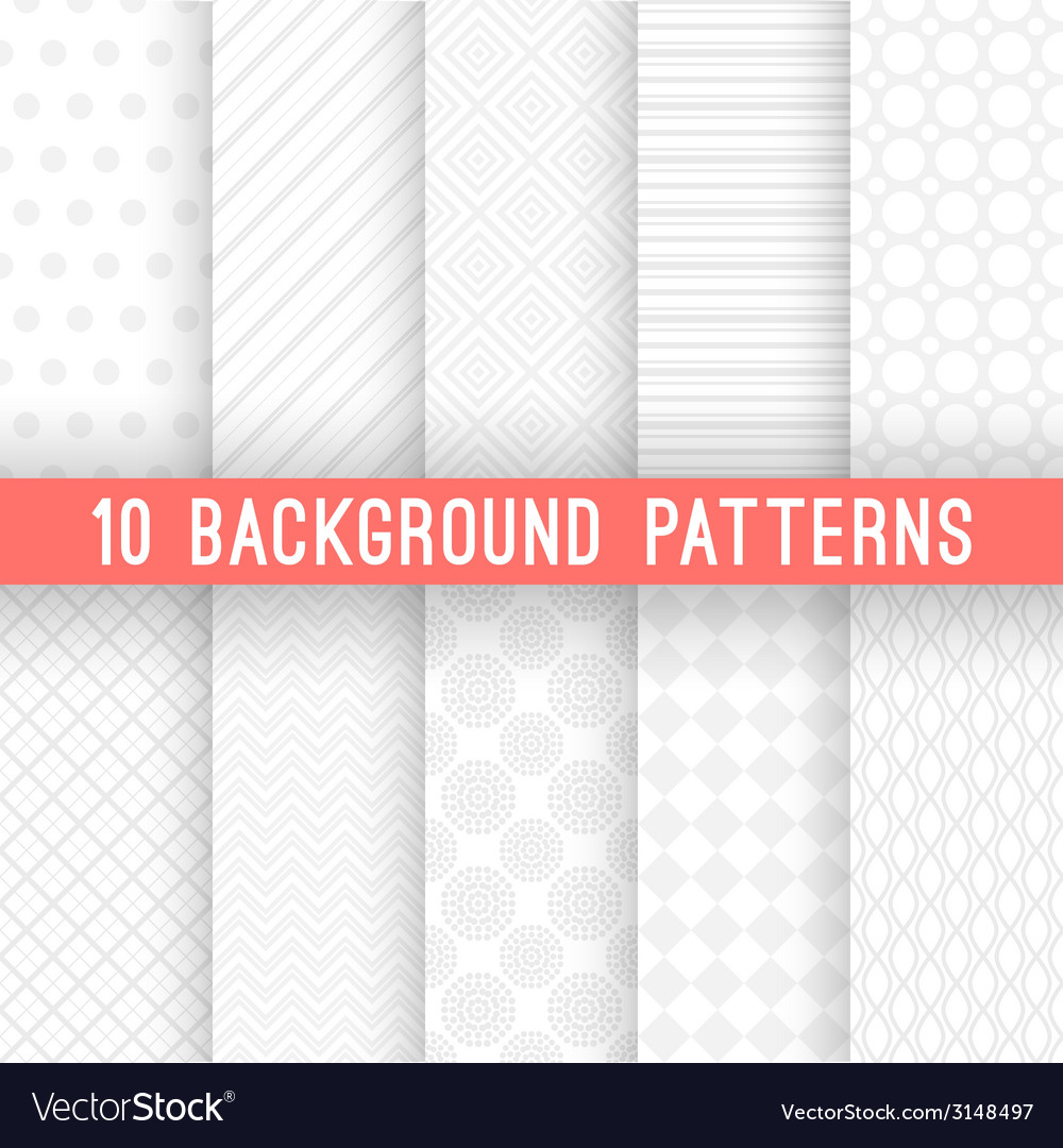 Light grey seamless patterns for universal Vector Image