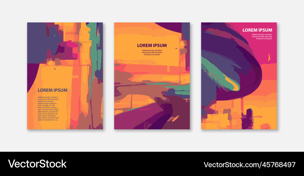 Modern abstract cover design set cover design Vector Image