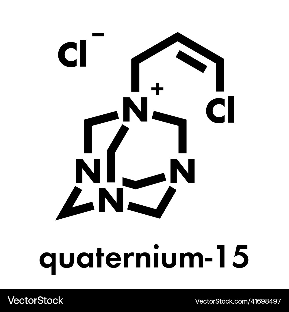 Quaternium-15 surfactant and preservative Vector Image