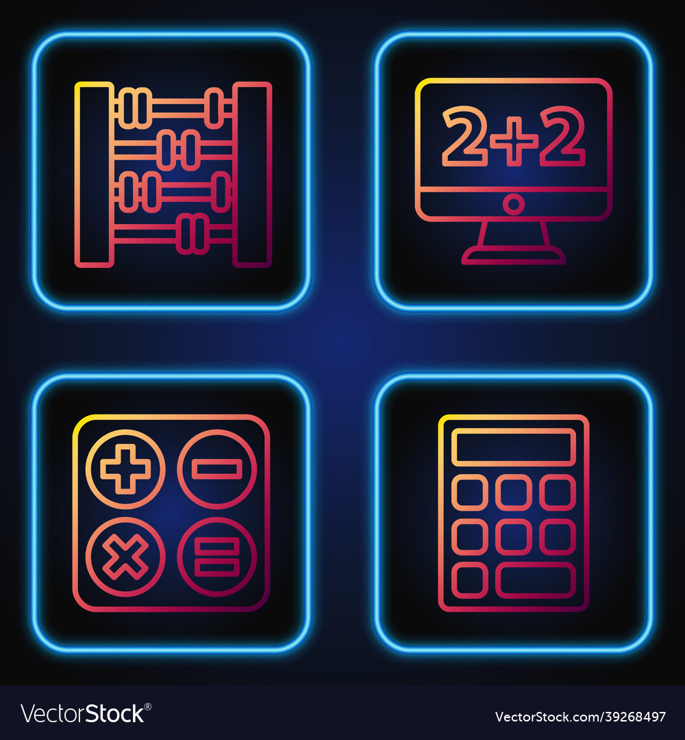 Set line triangle math square root graph Vector Image