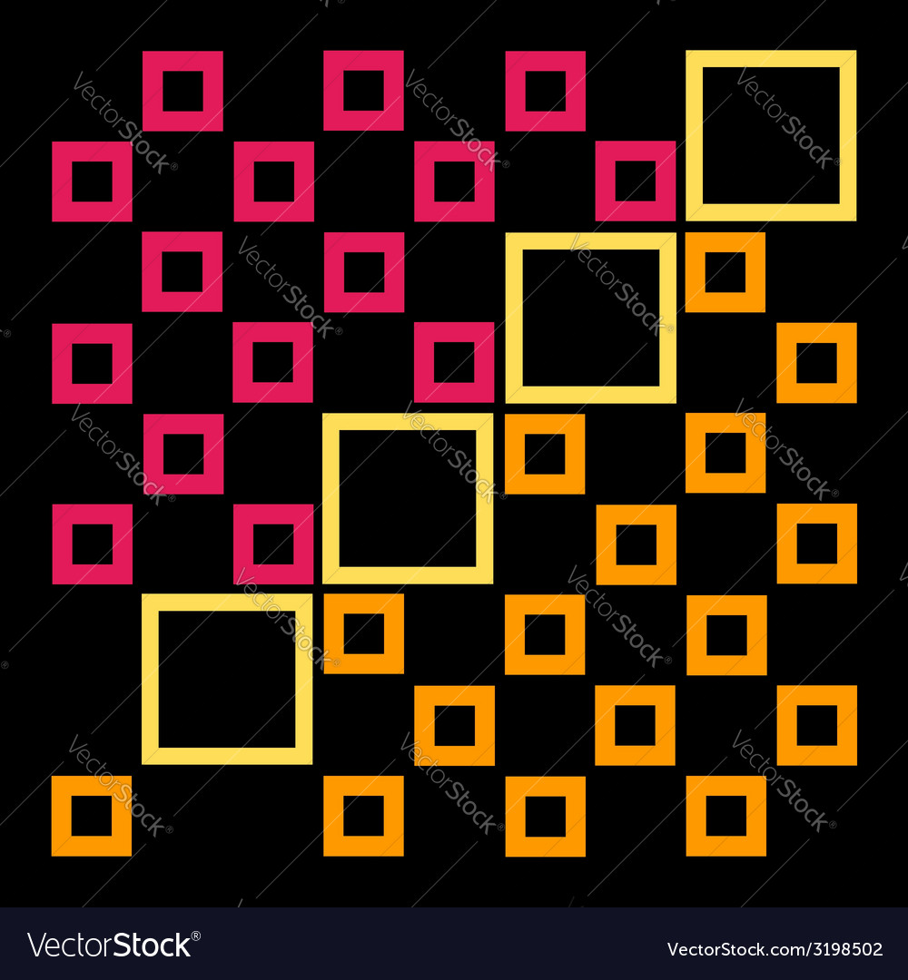 Abstract composition with squares Royalty Free Vector Image