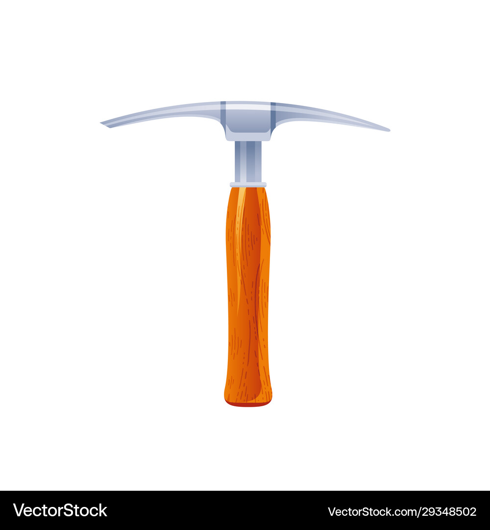 Cartoon pick axe still pickaxe with wood texture Vector Image