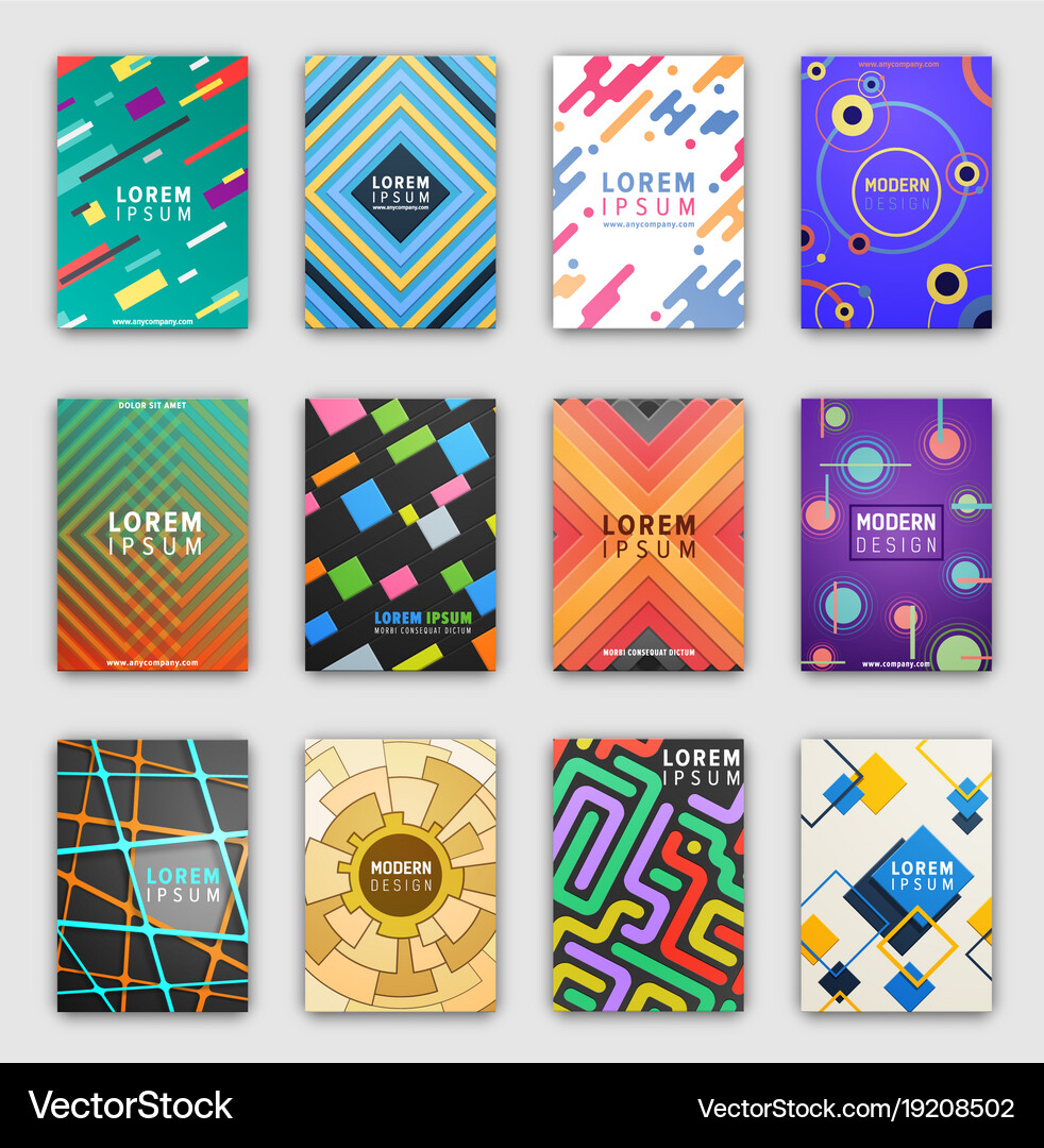 Collection of cover pages Royalty Free Vector Image