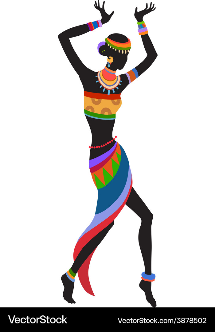 Ethnic dance african woman Royalty Free Vector Image
