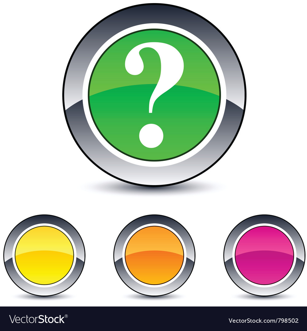 Help round button Royalty Free Vector Image - VectorStock