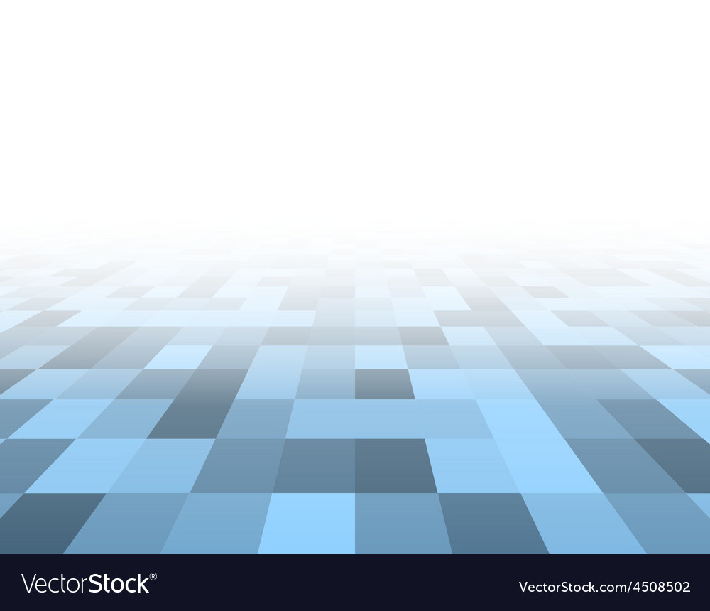 Perspective blue checkered surface Royalty Free Vector Image