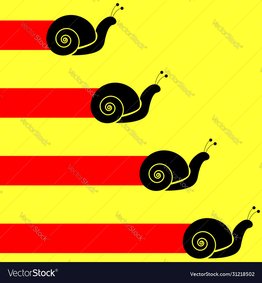 Snail movement - loading bar icon Royalty Free Vector Image
