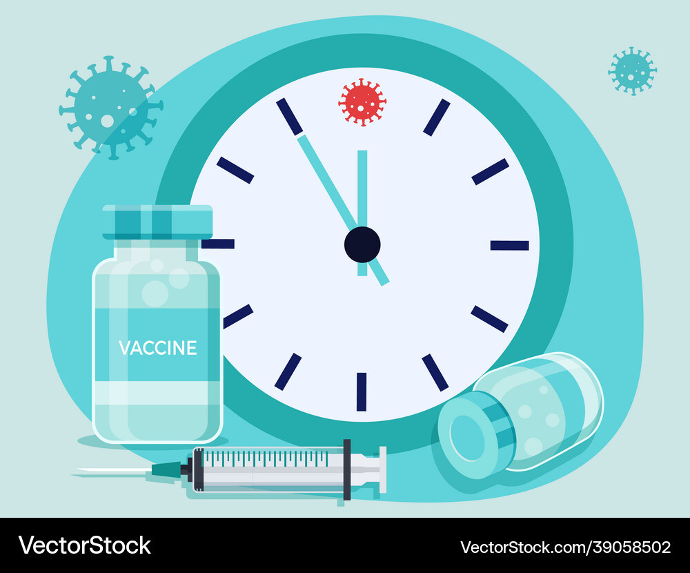 Vaccination time Royalty Free Vector Image - VectorStock