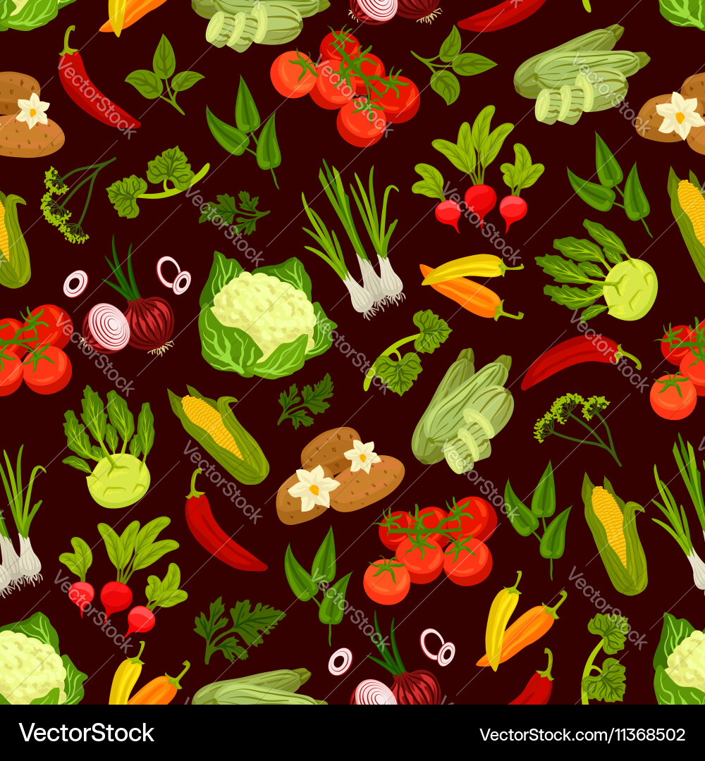 Vegetables decorative seamless pattern Royalty Free Vector