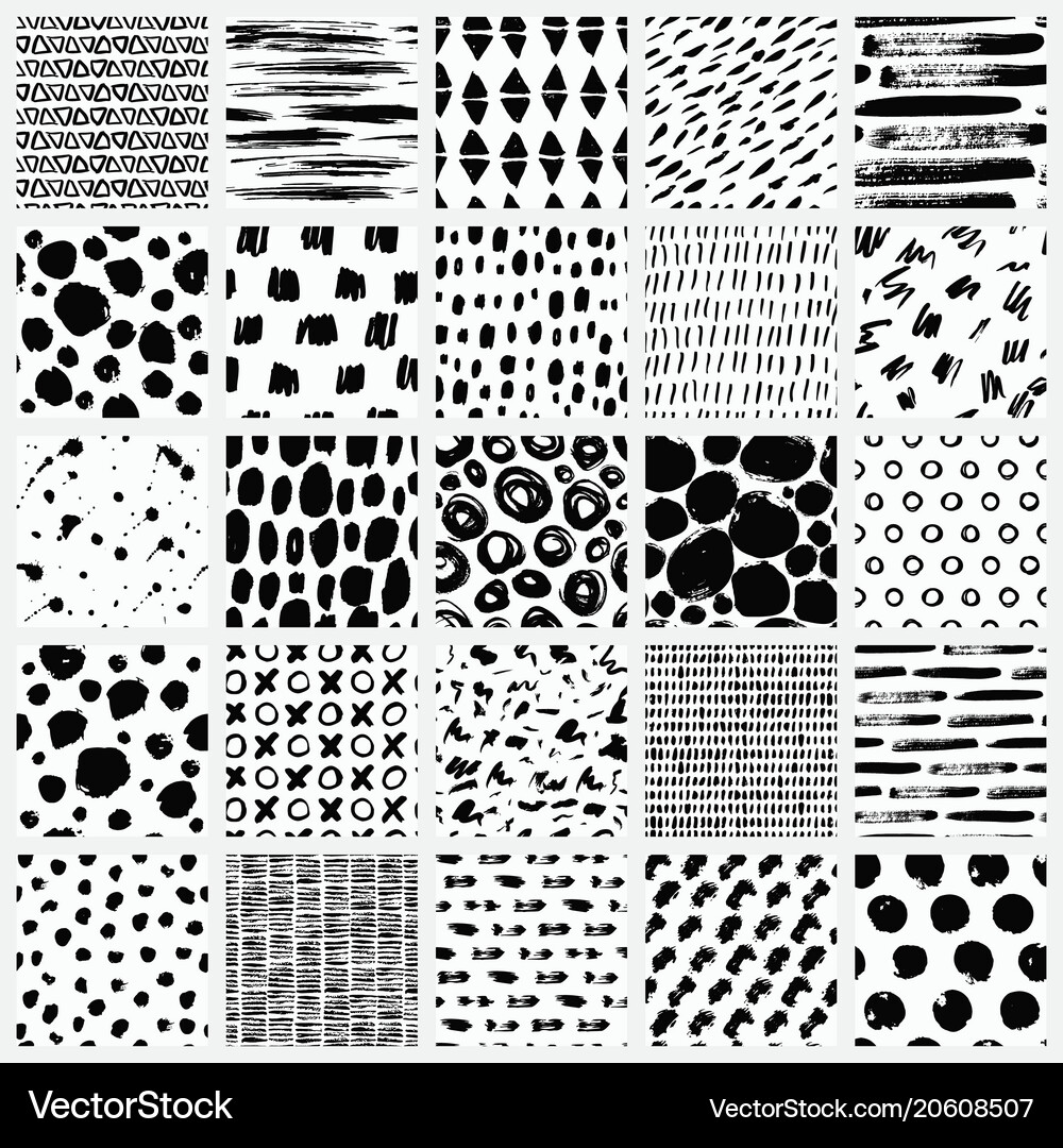 Abstract Ink Textures - Monochrome Royalty Free Vector Image