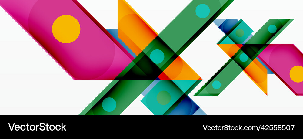 Bright colorful straight lines geometric abstract Vector Image