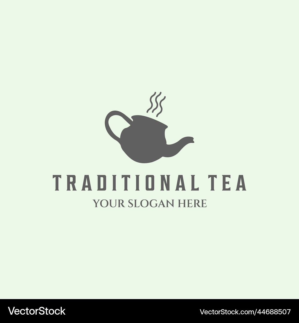 Cap traditional tea vintage logo design Royalty Free Vector