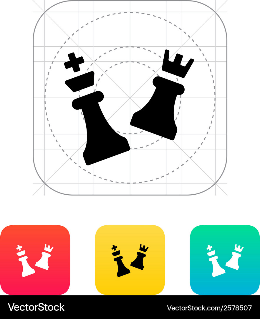 Chess attack icon Royalty Free Vector Image - VectorStock