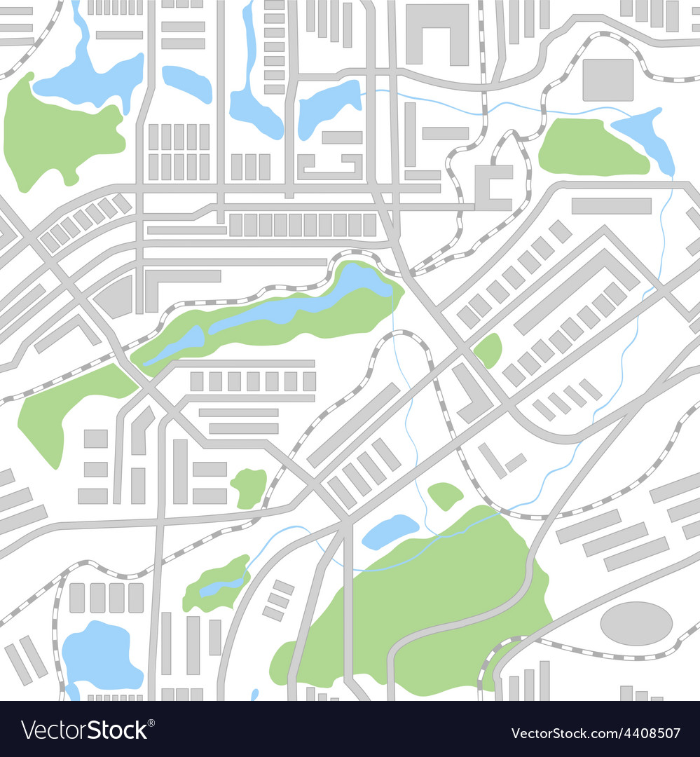 City map seamless pattern Royalty Free Vector Image