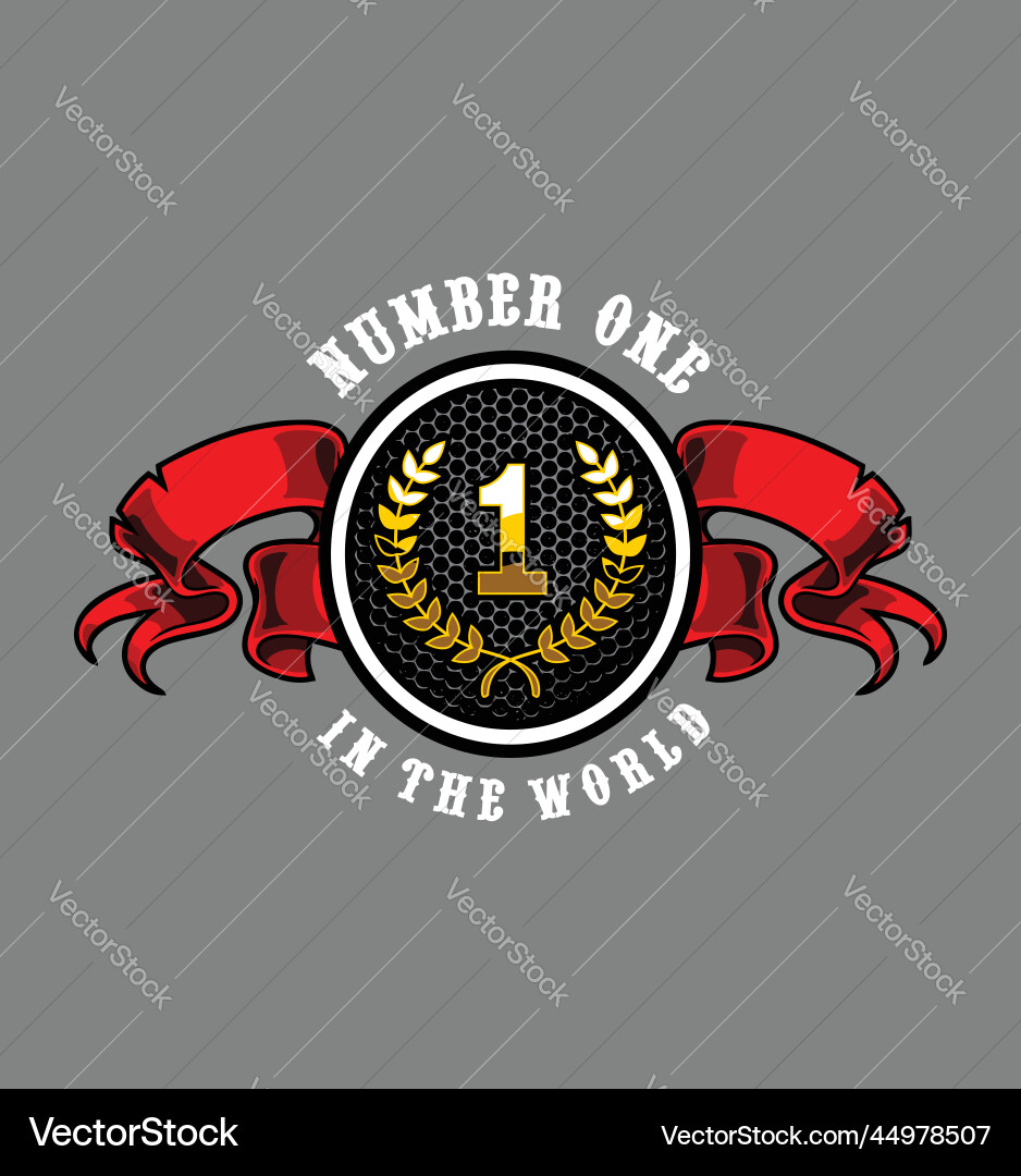 Number one medal in the world Royalty Free Vector Image