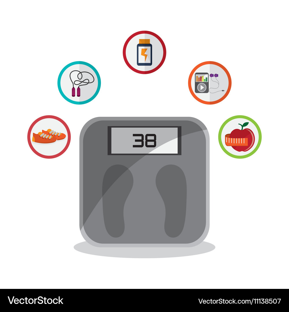 Scale and fitness design Royalty Free Vector Image