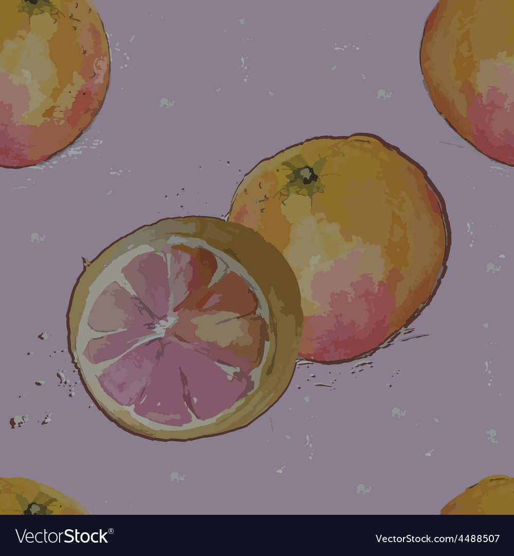 Seamless pattern grapefruit Royalty Free Vector Image