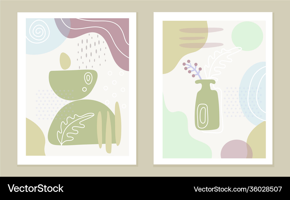 Set stylish templates in pastel colors Royalty Free Vector