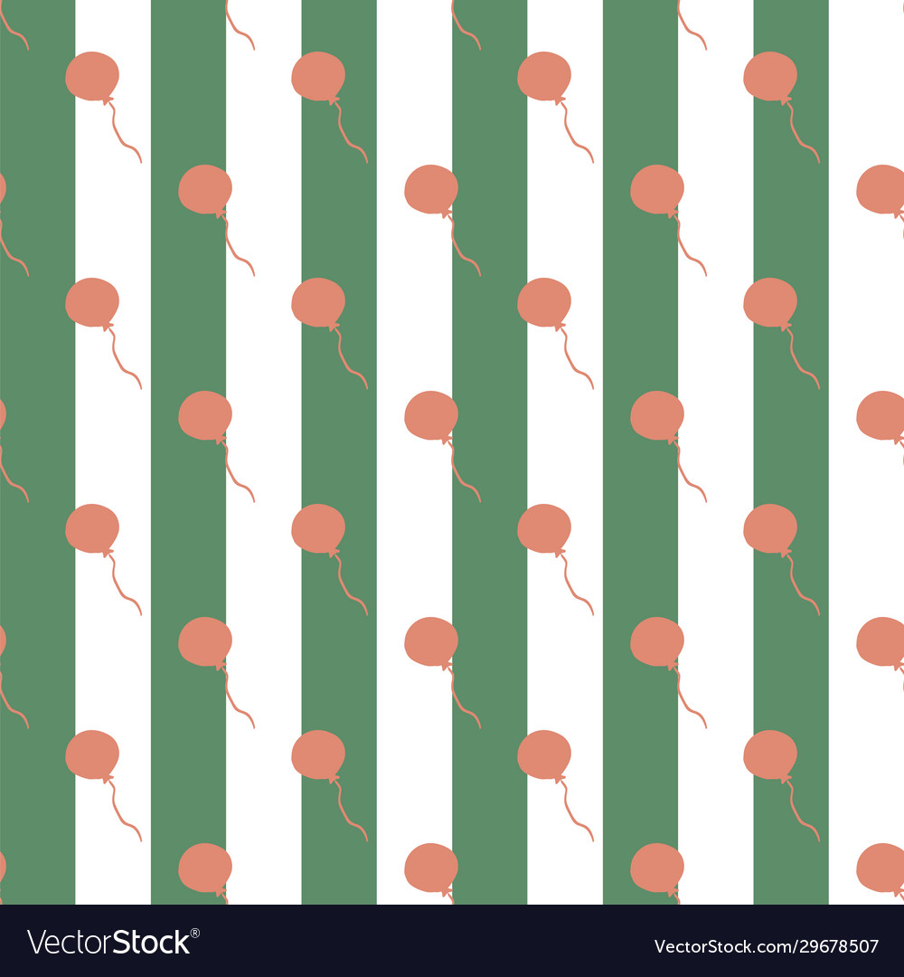 Simple balloon seamless repeat pattern design Vector Image