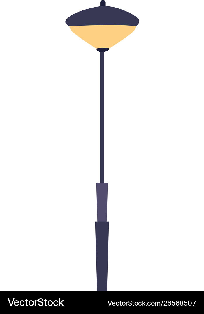 Streetlight post isolated cartoon symbol Vector Image