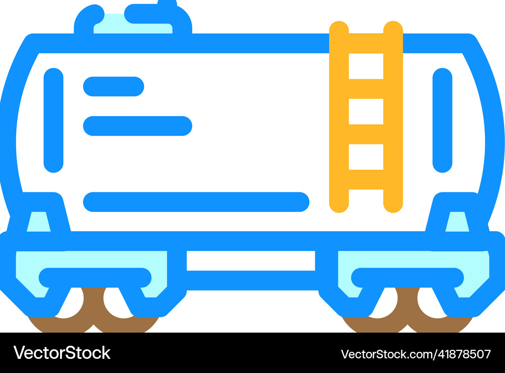 Tank carriage color icon Royalty Free Vector Image