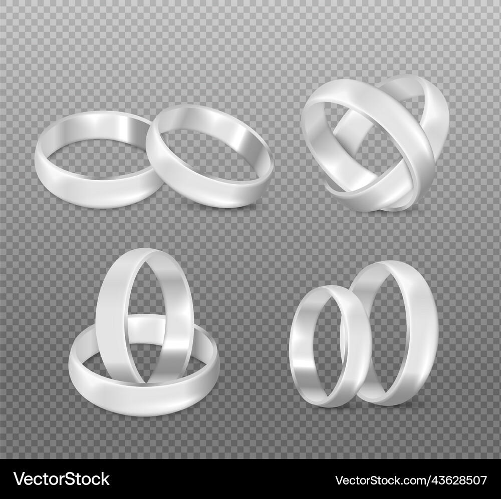 Wedding or engagement rings mockups collection Vector Image