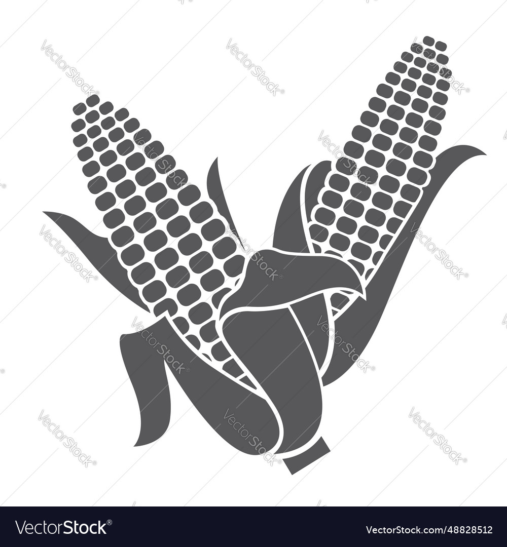 Corn cob emblem Royalty Free Vector Image - VectorStock