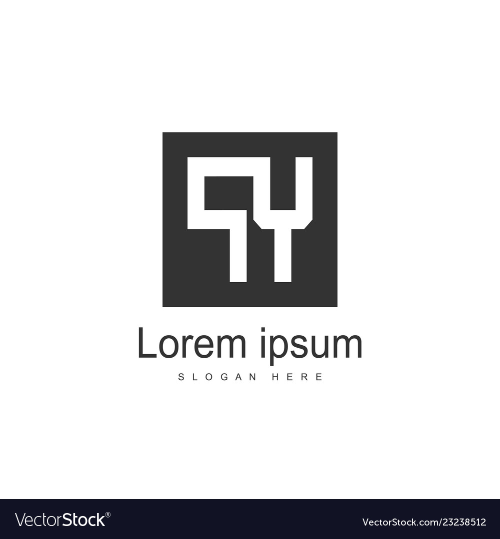 Initial letter py logo template design Royalty Free Vector