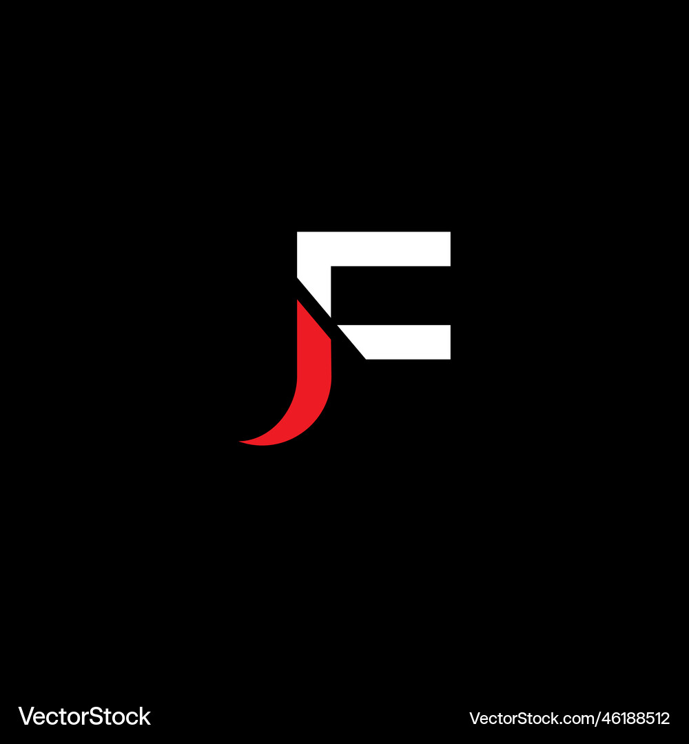 Jf or fj abstract outstanding professional Vector Image