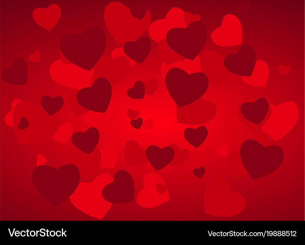 Valentines day background with hearts Royalty Free Vector