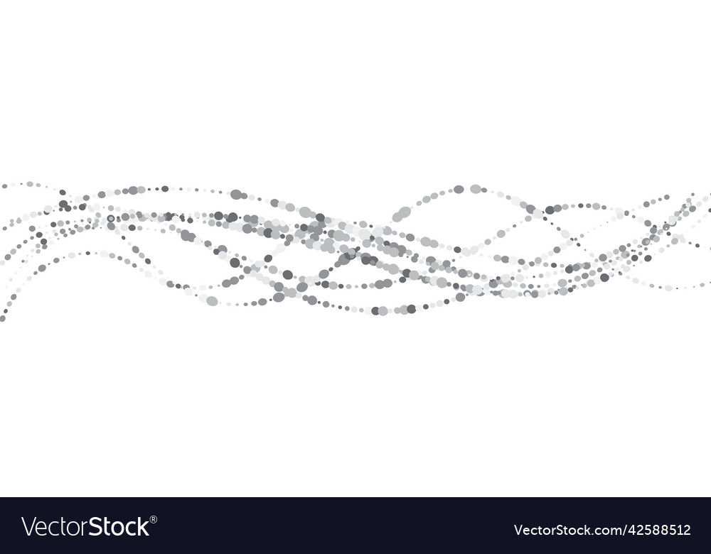 Wavy dot line pattern Royalty Free Vector Image