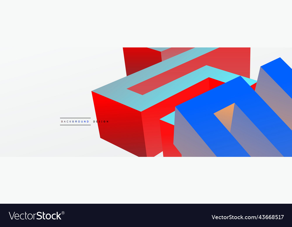 3d line geometric creative abstract background Vector Image