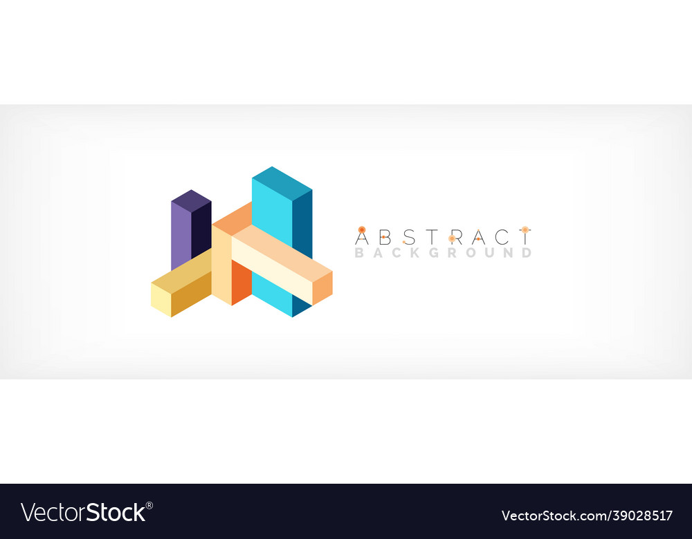 Abstract background 3d cubes cubic elements Vector Image