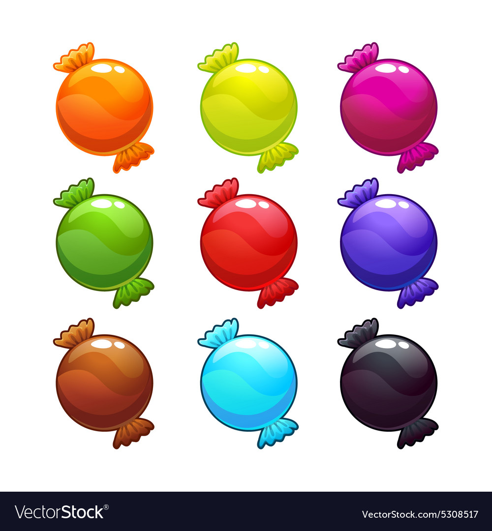 Candy set Royalty Free Vector Image - VectorStock