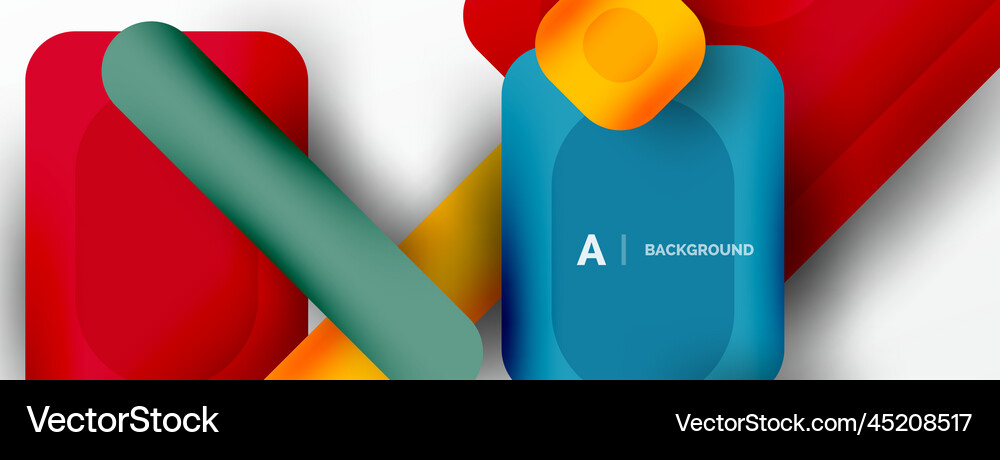 Colorful geometric shapes lines squares Royalty Free Vector