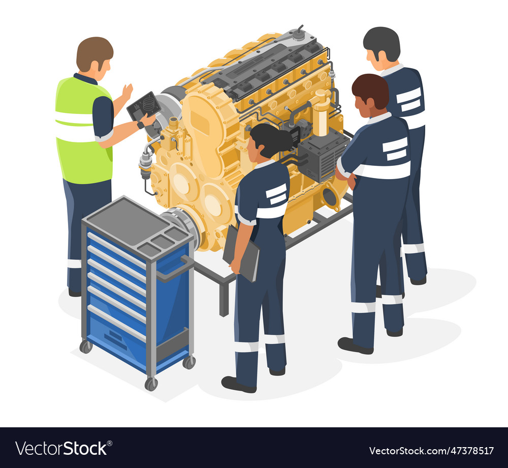 Engineer training worker Royalty Free Vector Image