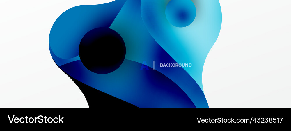 Flowing geometric shapes minimalist abstract Vector Image