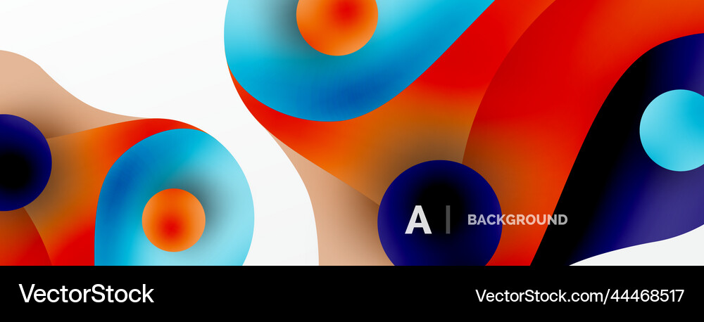 Geometric round shapes and circles abstract Vector Image