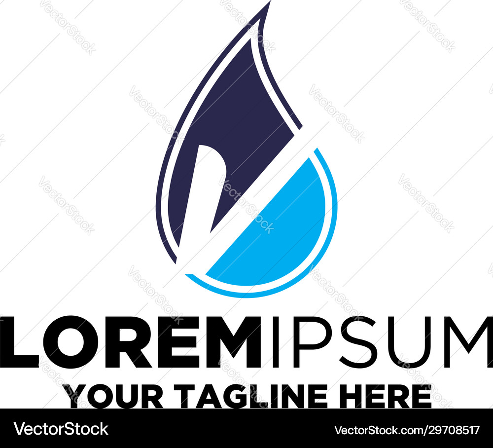 Letter v oil gass logo Royalty Free Vector Image