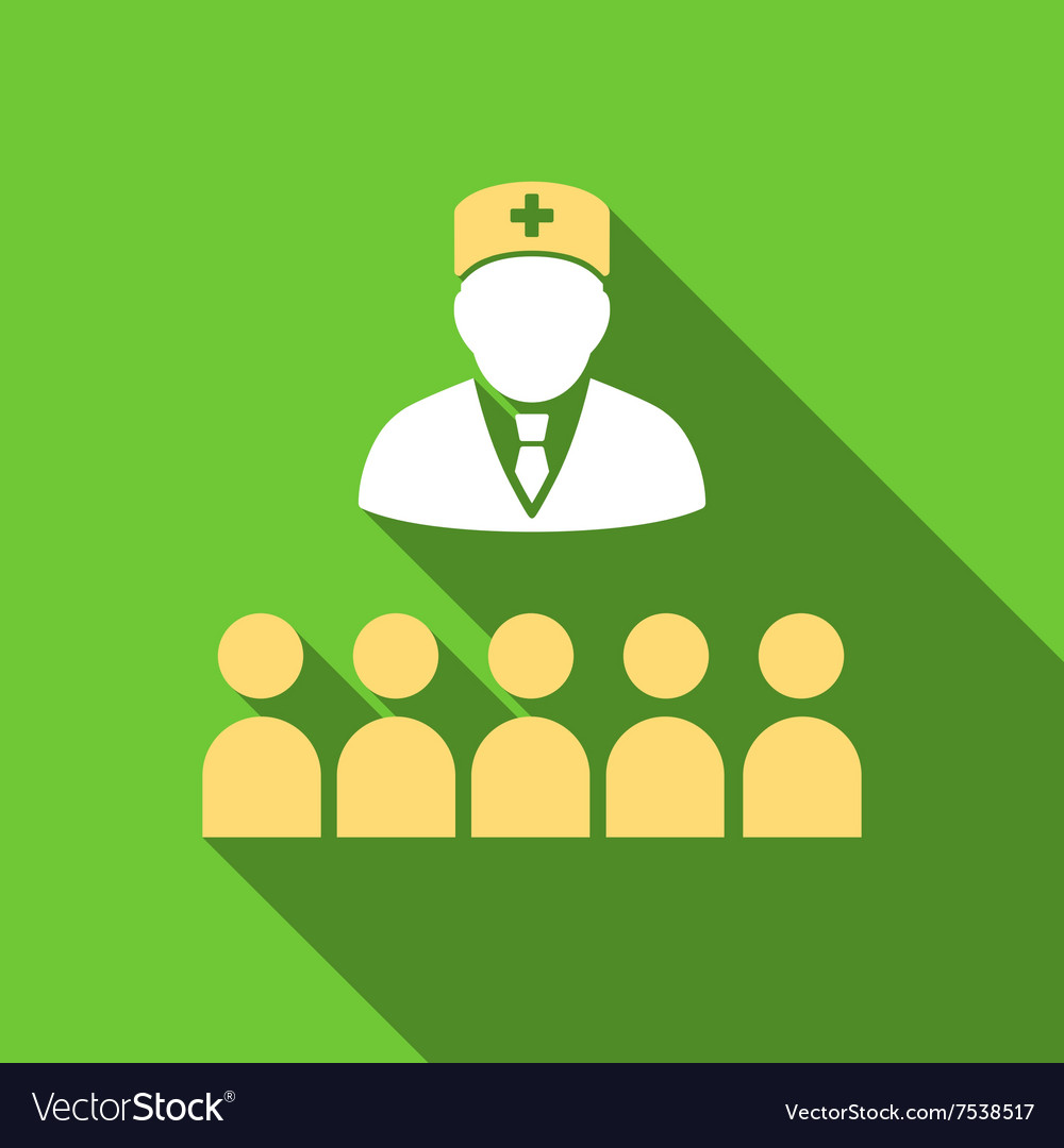 Medical class flat long shadow square icon Vector Image Medical class flat long shadow square icon Vector Image