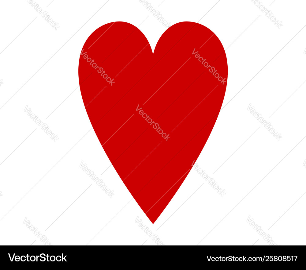 Red shape love heart icon isolated on white Vector Image