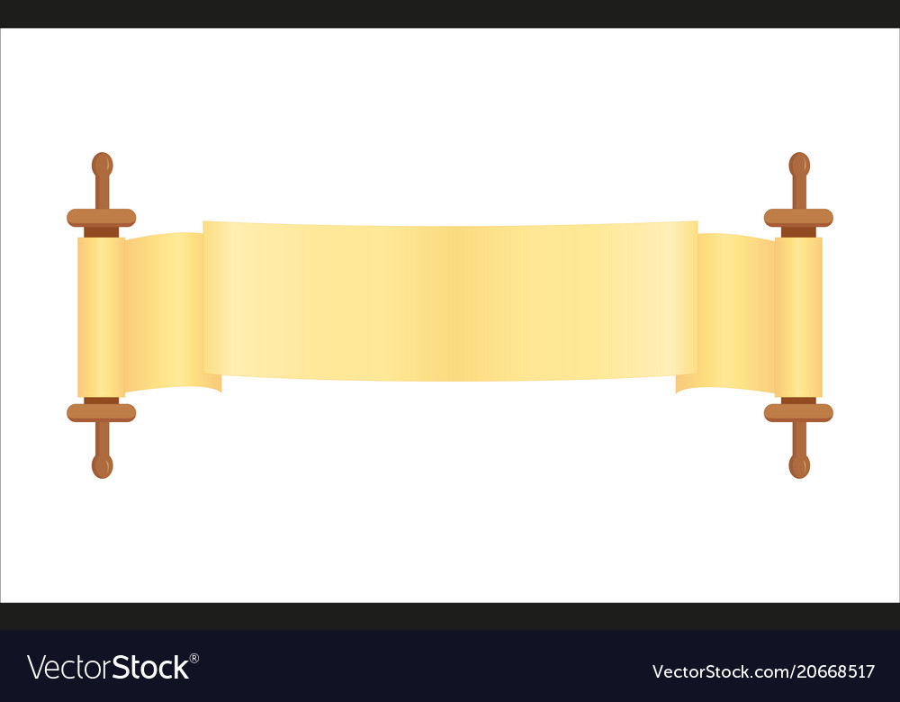 Scroll isolated on white background Royalty Free Vector