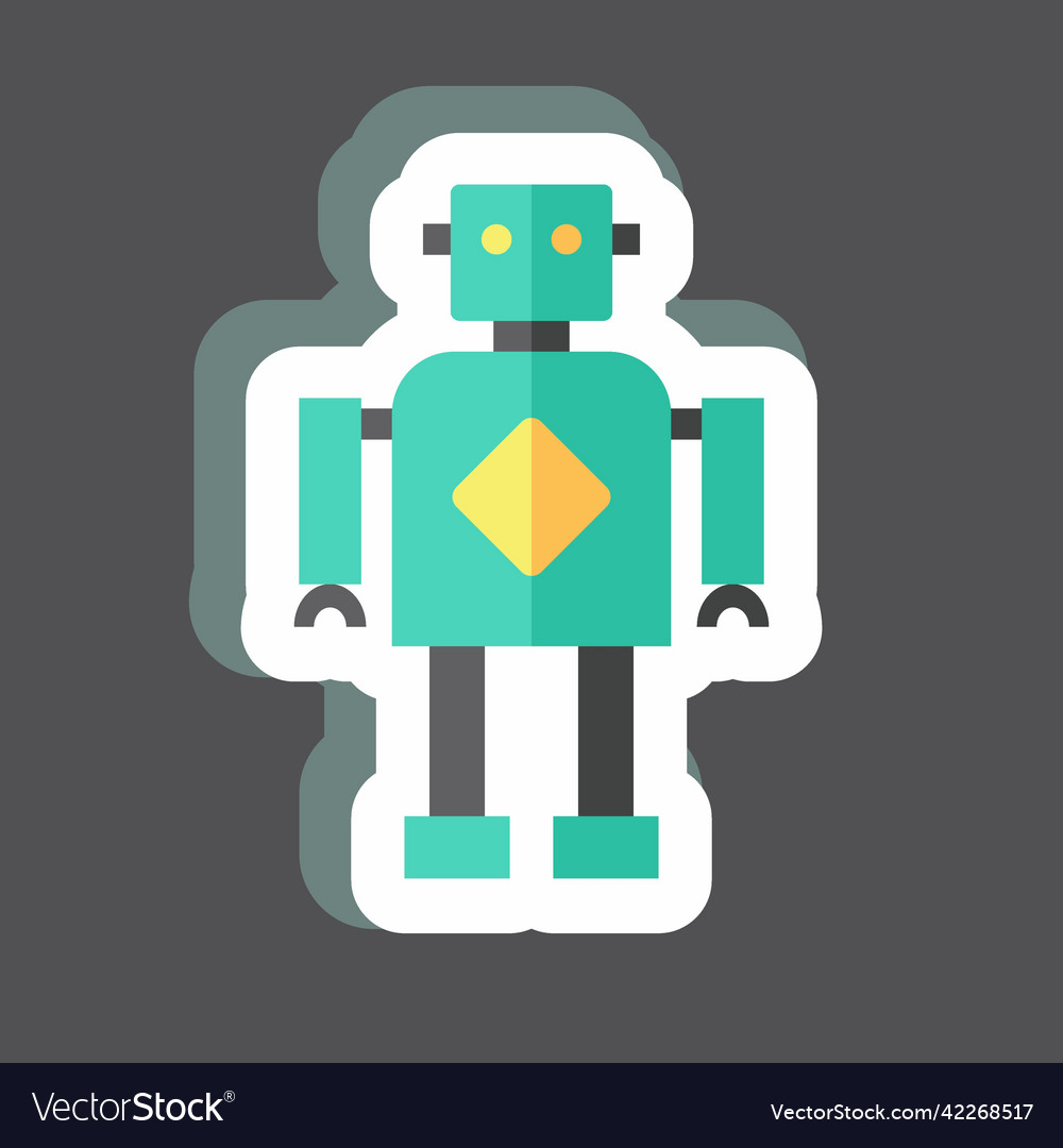 Sticker robotics suitable for data analytics Vector Image