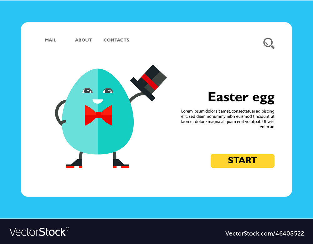 Animated easter egg flat icon Royalty Free Vector Image